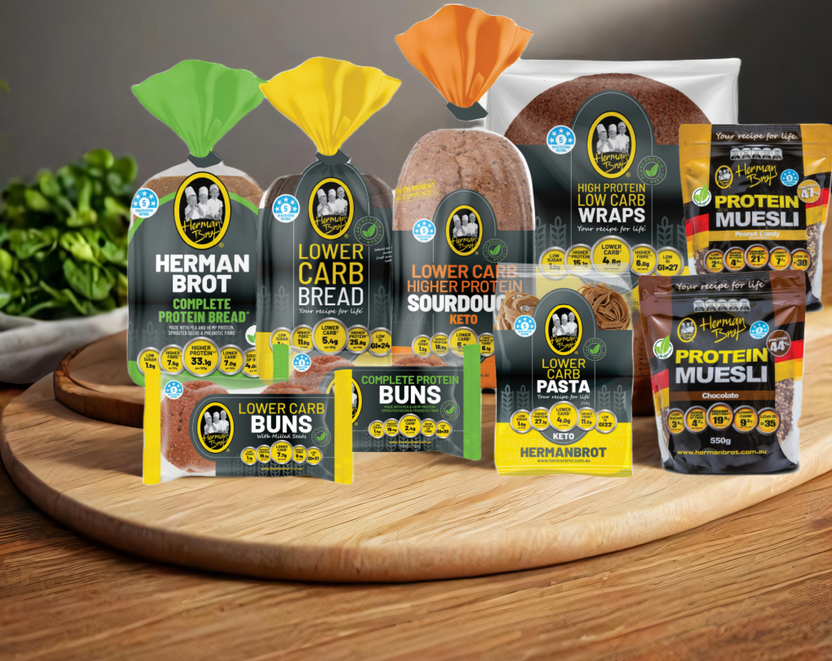 Herman Brot Low Carb High Protein Low GI Plant based (Vegan) Food