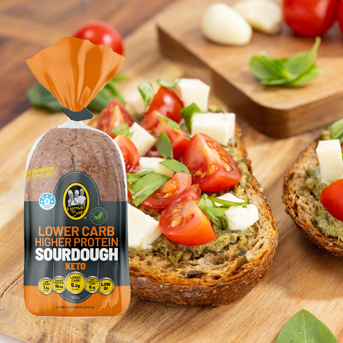 Herman Brot Low Carb High Protein Low GI Plant based (Vegan) Food